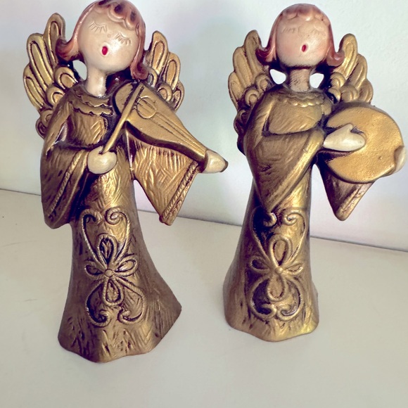Accents | Vintage Dickson 2 Angels Hand Pained In Japan | Poshmark